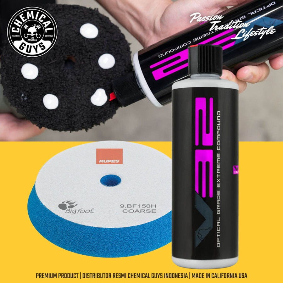 Jual Paket Poles Compound Mobil Chemical Guys V32 + Pad Poles | Shopee ...