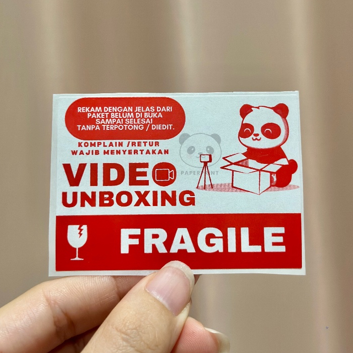 Jual Sticker UNBOXING lucu fragile paket resi 1 pcs | Shopee Indonesia