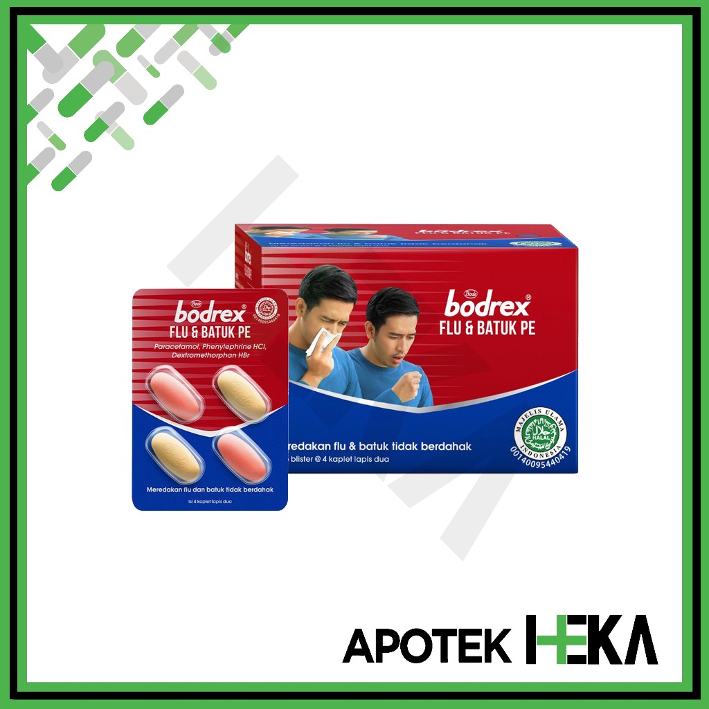 Jual Bodrex Flu dan Batuk PE Box isi 25x4 Tablet - Batuk Tidak Berdahak ...