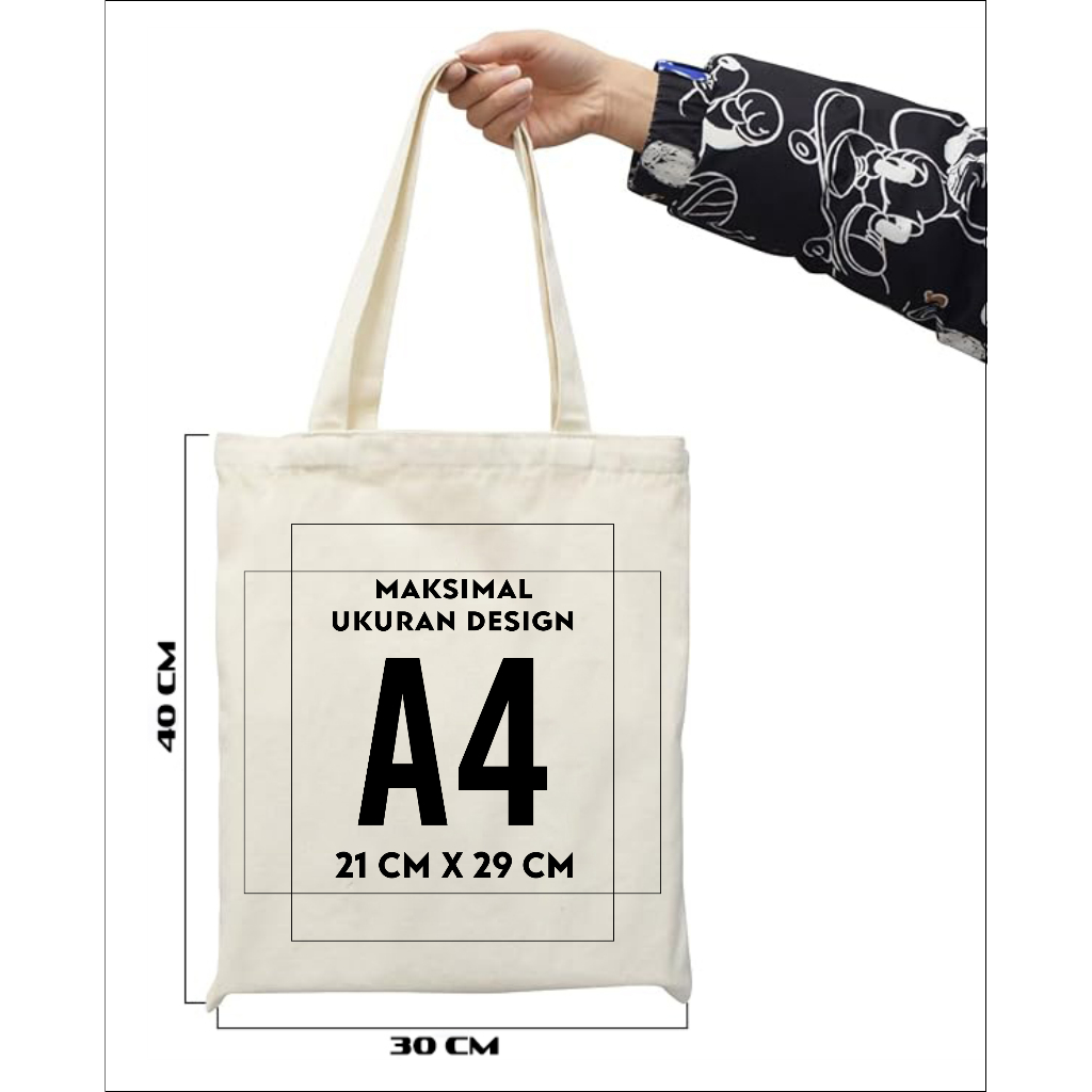 Jual Tas Tote Bag Tas Totebag Custom Sablon Satuan Full Colour Design ...