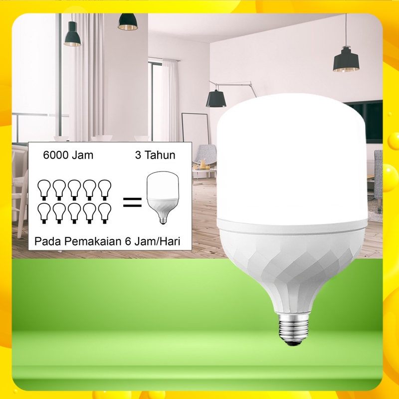 Jual Lampu led kamar jumbo 50 watt super terang Lampu bohlam rumah murah hemat energi LED Bulb ...