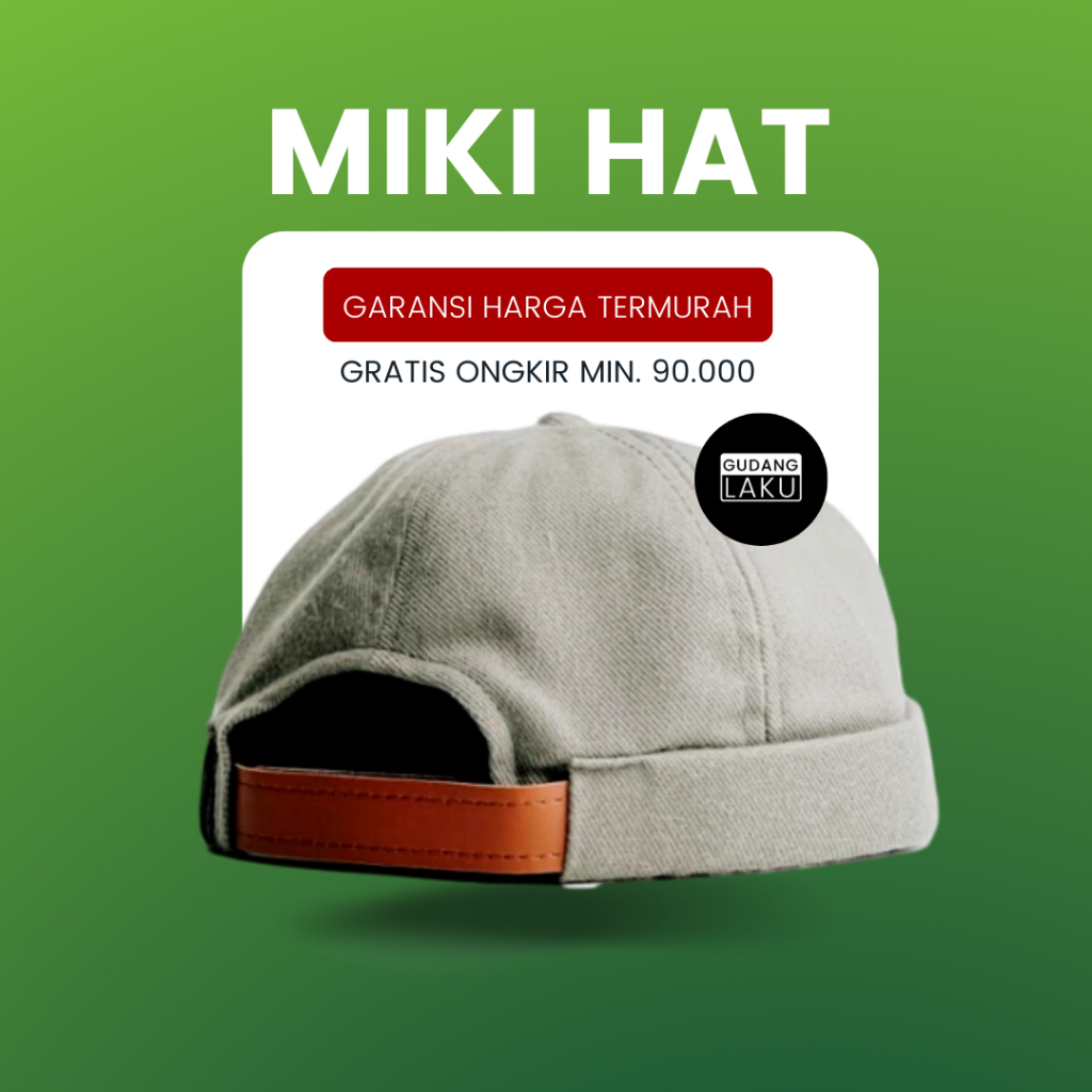 Jual Topi Peci Miki hat Premium Muslim Brimless Pria Mikihat MINHAJ ID ...