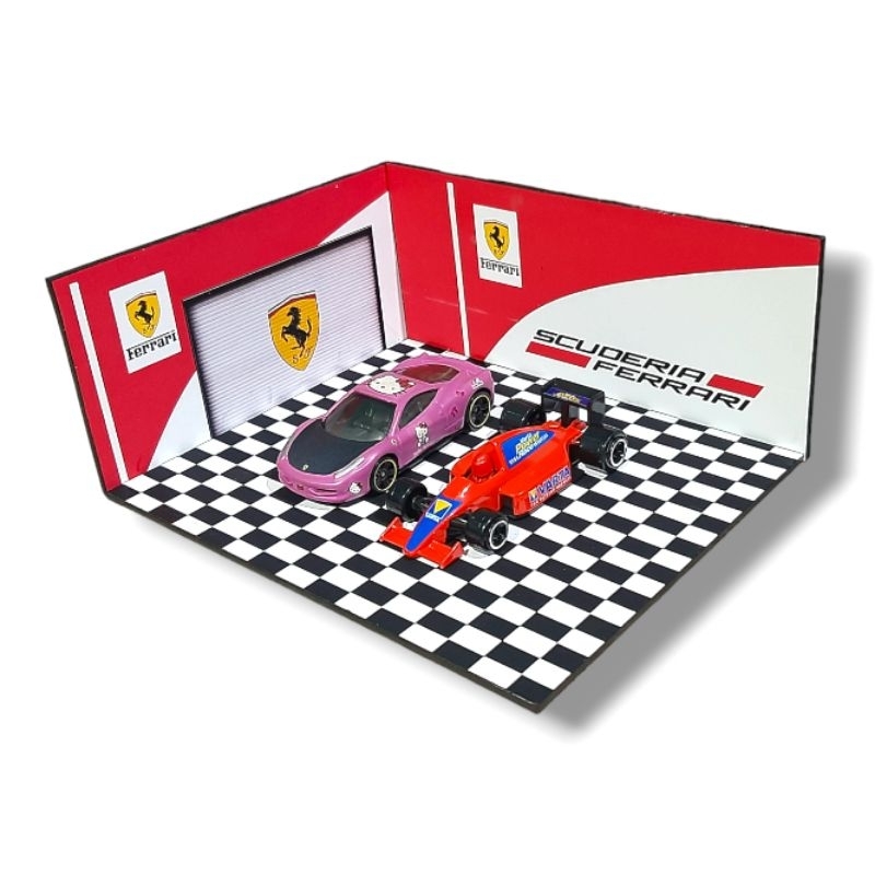 Jual Pola Diorama Garasi F1 Racing papercraft skala 1/64 papercraft ...
