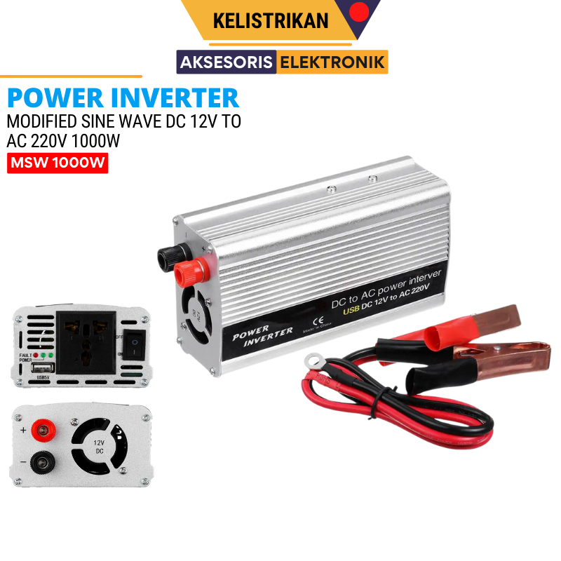 Jual Power Inverter Aki Non Pure Sine Wave DC 12V to AC 220V 1000W - Power Inverter 1000 Watt 12 ...