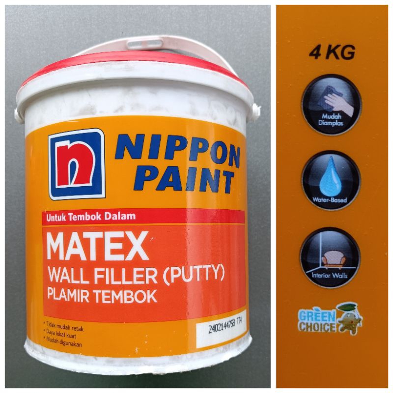 Jual Matex Galon 4 Kg Nippon Paint Plamir Dempul Tembok Wall Filler | Shopee Indonesia