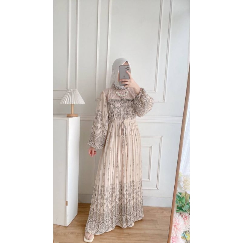 Jual Mova Button Pleats Maxi Shana felice maxi Elmira shana Sarah ...