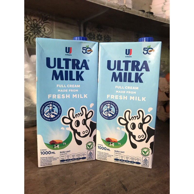 Jual Susu UHT Full Cream Ultra Milk 1000ml | Shopee Indonesia