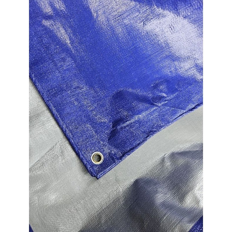 Jual Terpal Plastik Tipe A12 | Biru-Silver [Custom] | Shopee Indonesia