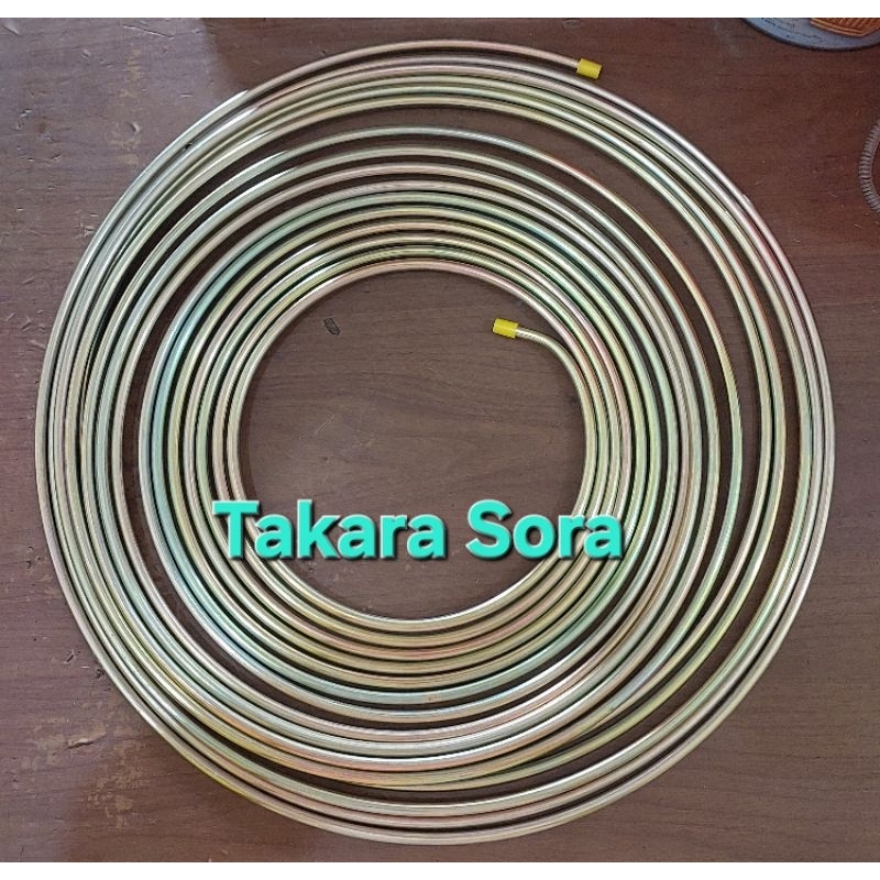 Jual SATU METER PIPA LEDENG BESI / SELANG REM BESI 4MM / 6MM / 8MM ...