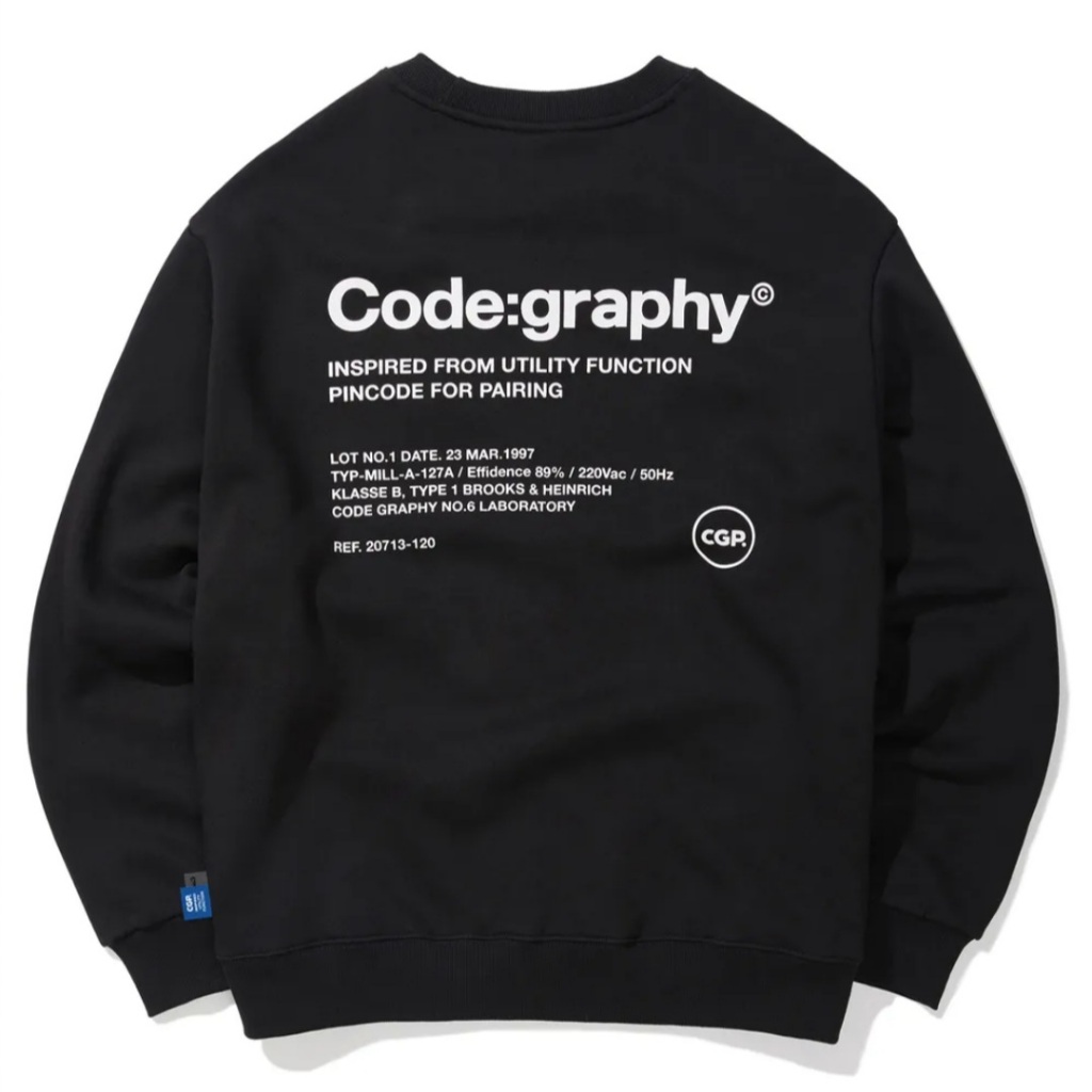 Jual Crewneck Codegraphy Original - REFERENCE LOGO CREWNECK BLACK Code:graphy CGP | Shopee Indonesia