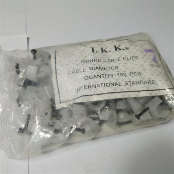 Jual KLEM KABEL 7 MM+ PAKU / KLEM KABEL PVC + PAKU 7MM/KLEM KABEL ...