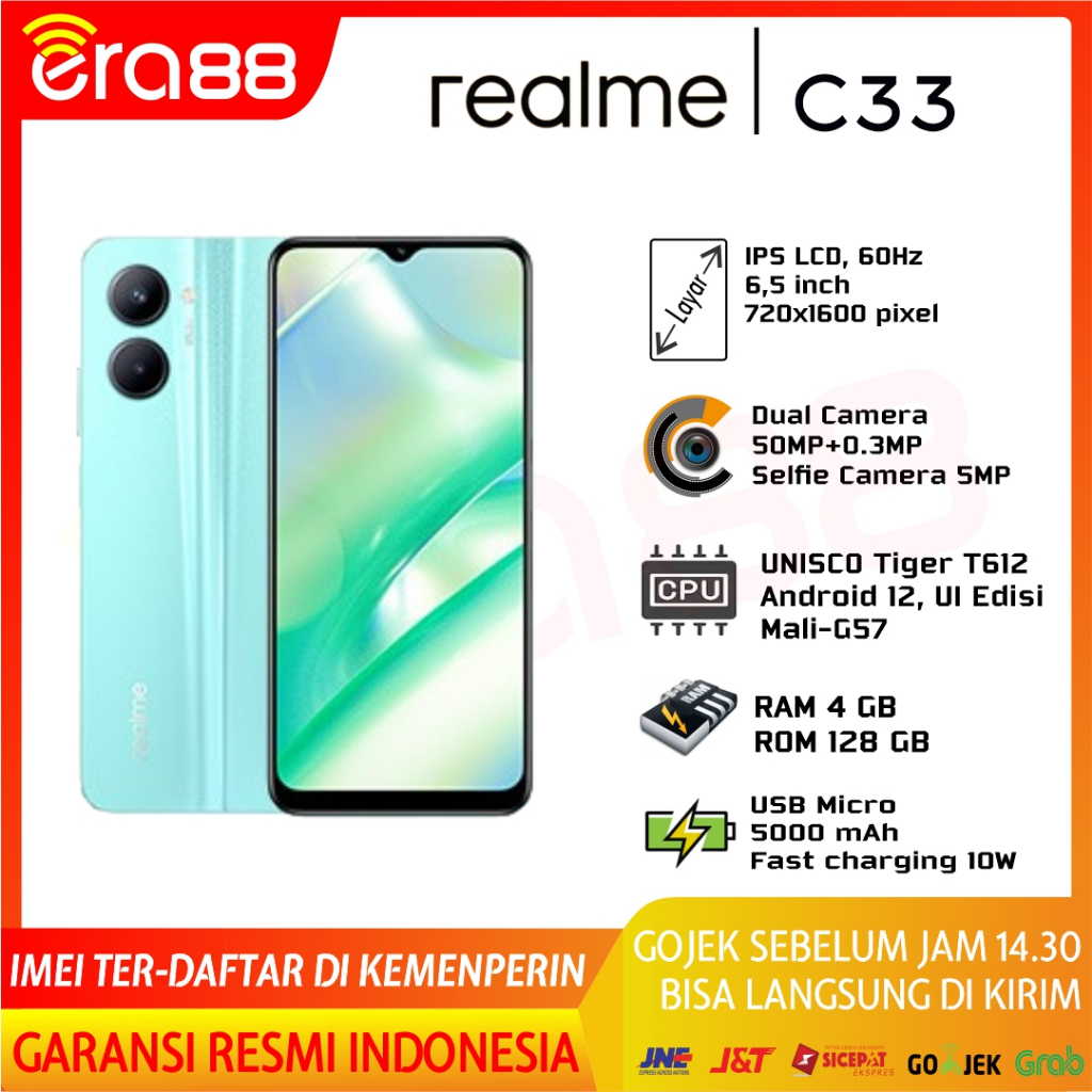 Jual Realme C33 4/128GB ( Garansi Resmi ) | Shopee Indonesia