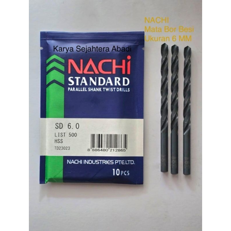 Jual Nachi 6 MM Mata Bor Besi HSS - Nachi Mata Bor Besi HSS 6 MM | Shopee Indonesia
