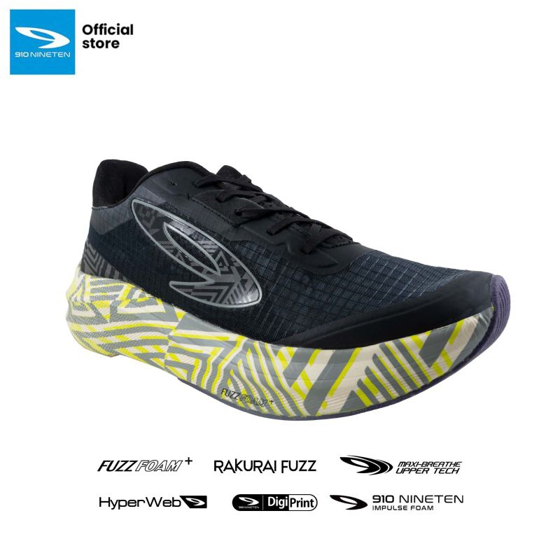Jual 910 nineten Sepatu lari /Running original HAZE METAMOZAIC /HITAM ...