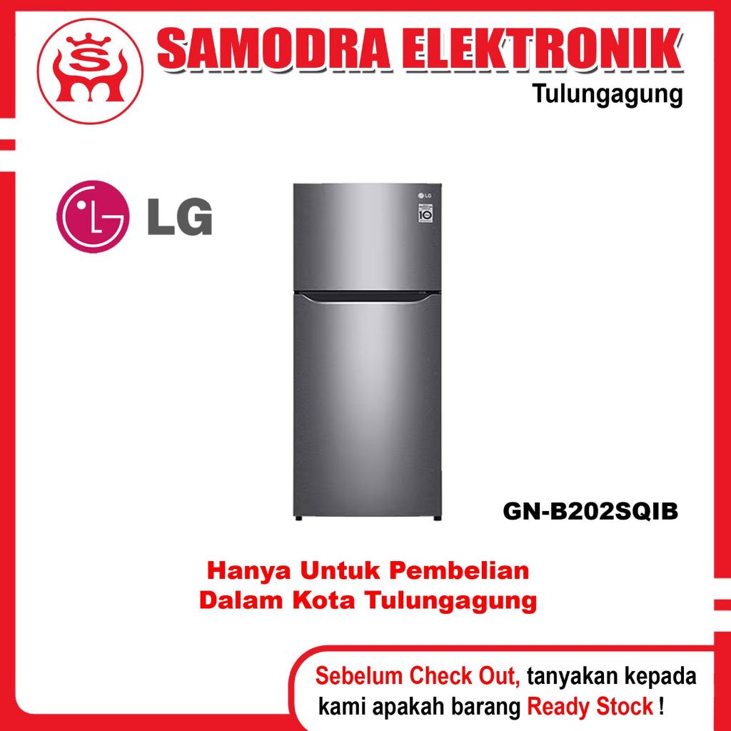 Jual Kulkas LG GNB-202SQIB | Kulkas 2 Pintu 202L Smart Inverter ...