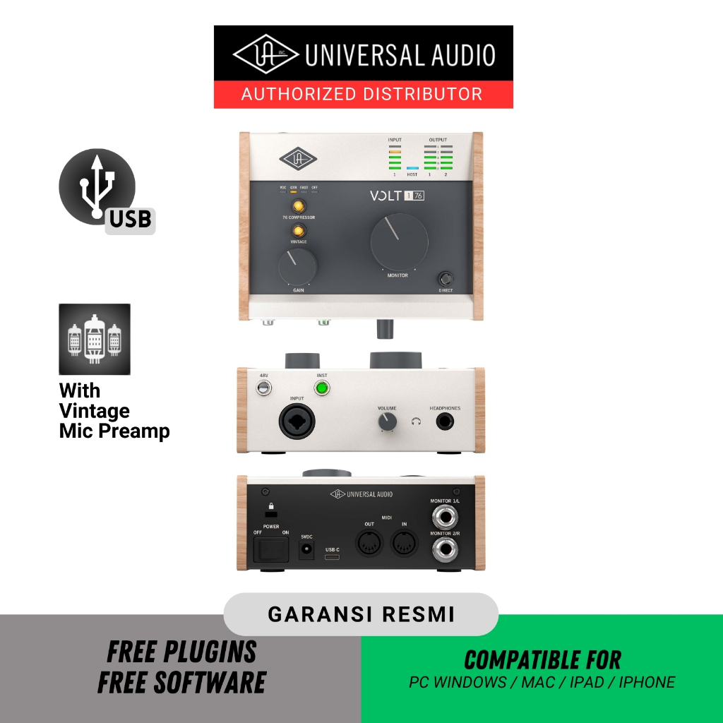 Jual Universal Audio Volt 176 USB Audio Interface Soundcard Recording ...