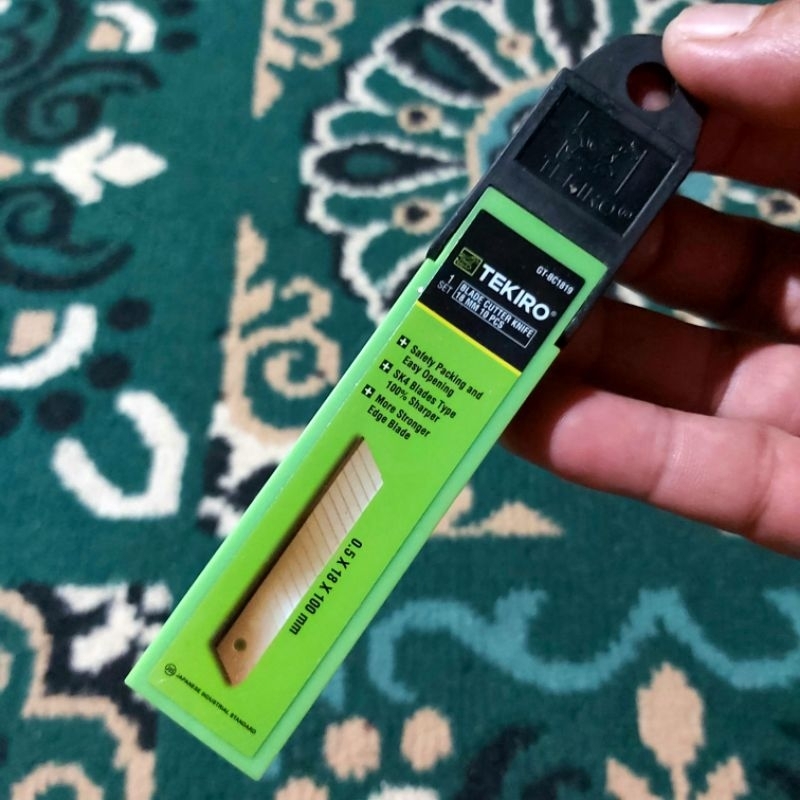 Jual ISI MATA CUTTER BESAR 10 PCS TEKIRO GT-BC1819 REFILL BLADE CUTTER ...