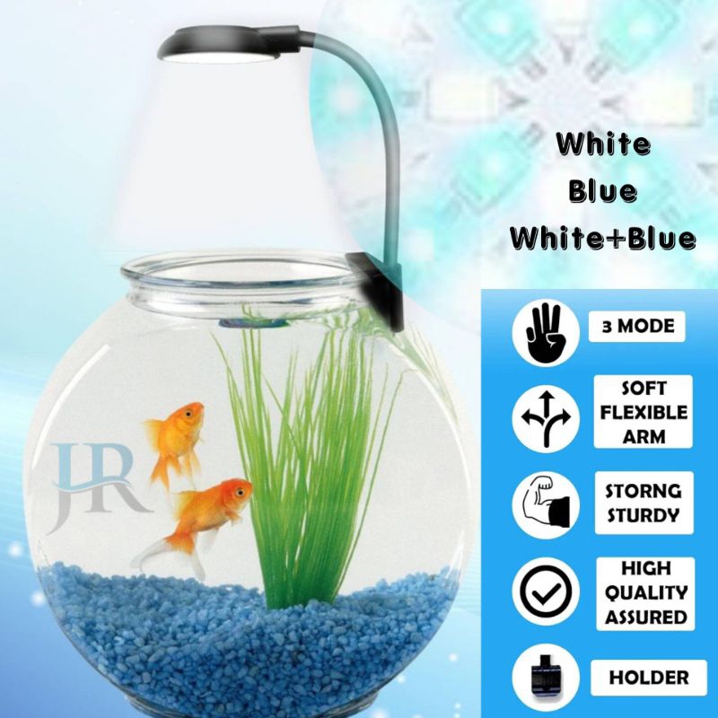 Jual Lampu jepit aquarium toples nano tank fish bowl mini clip lamp 3 ...