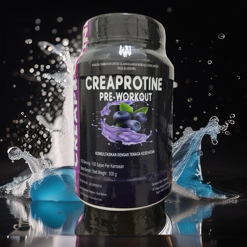 Jual Pre-workout Creaprotine 500g 100Serving Pertamakali Di Indonesia ...