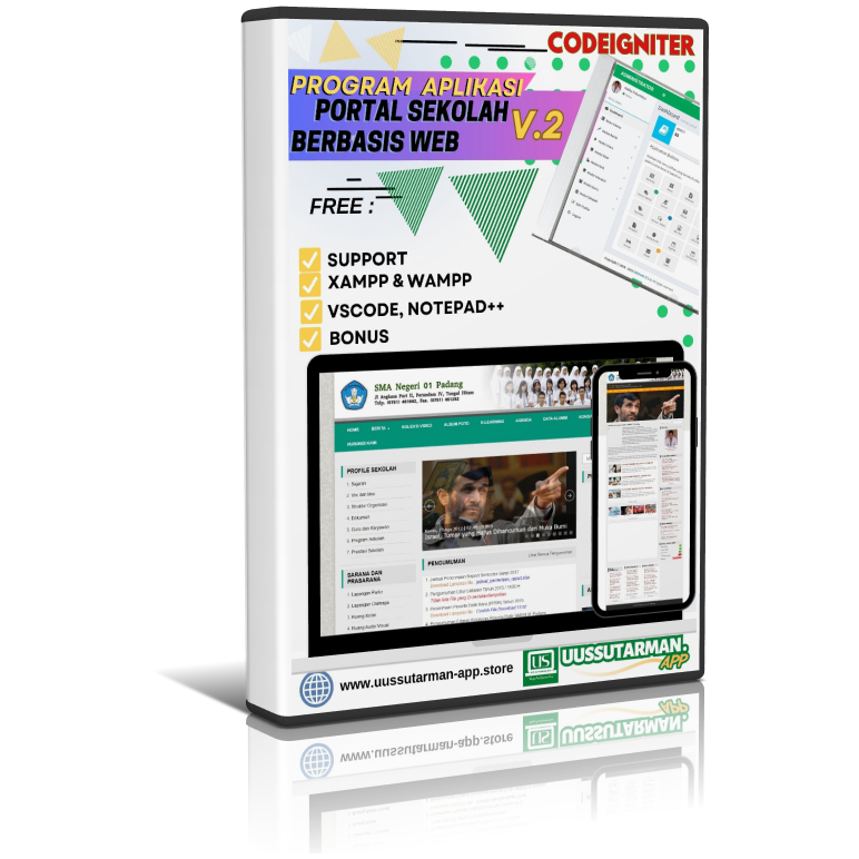 Jual Source Code Aplikasi Portal Website Sekolah Versi 2 Berbasis Codeigniter - SIKOLAG CI 2.0 ...