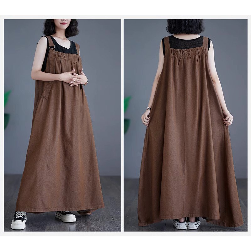 Jual LC1204 Premium Oversized Jeans Jumpsuit Rok Polos Fashion Terbaru ...