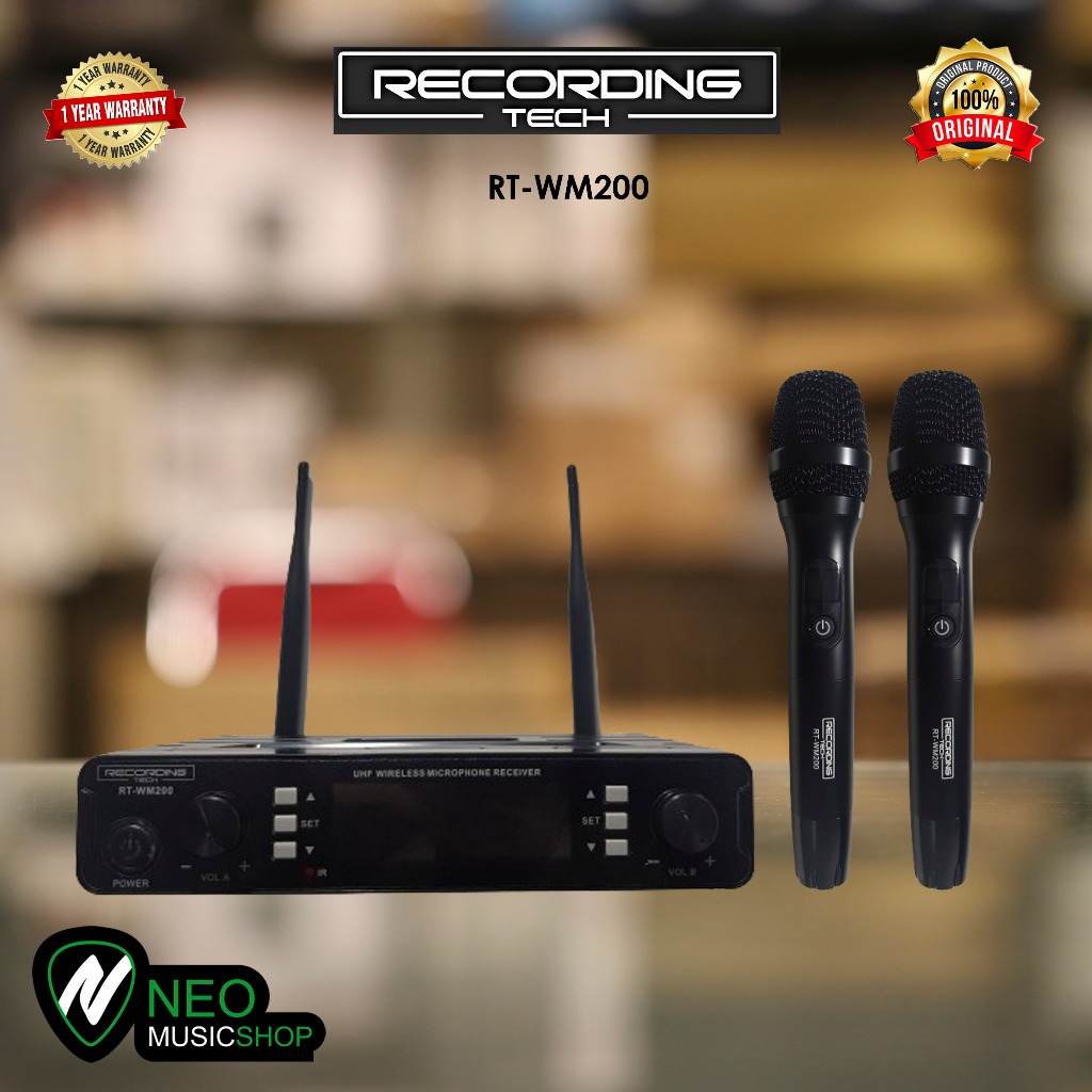 Jual Recording Tech RT-WM200 WM200 WM 200 Mic wireless isi 2 | Shopee ...