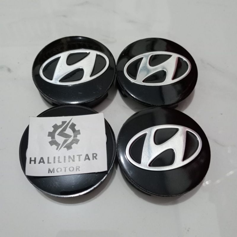 Jual Dop Roda tutup velg hyundai hitam diameter 6cm harga satuan ...