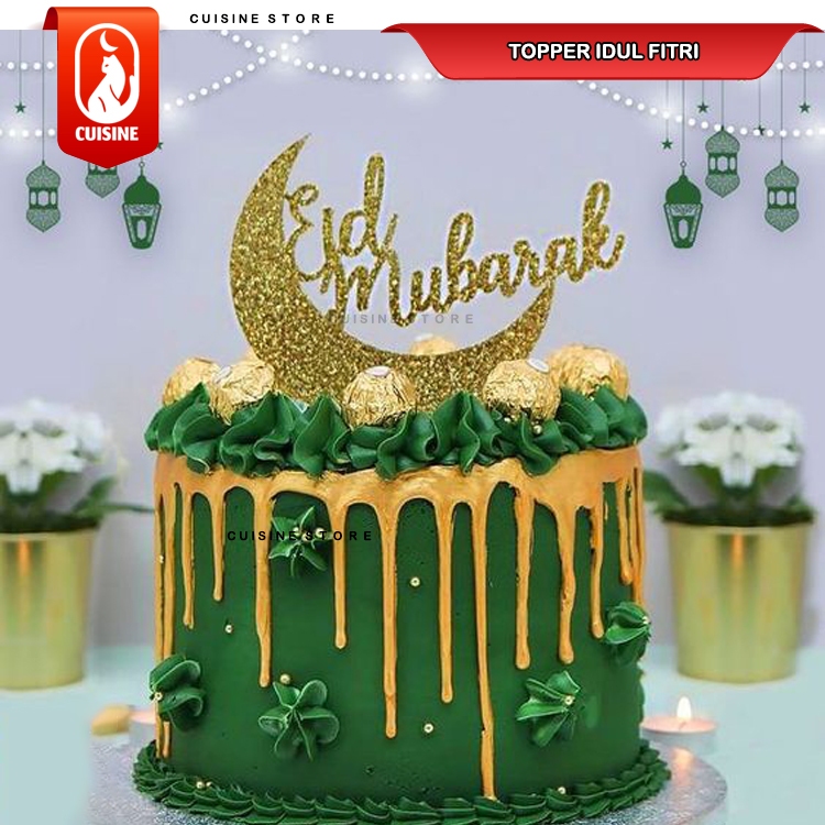 Jual Cake Topper Lebaran Idul fitri Ramadhan Hiasan Kue Hampers Bahan ...