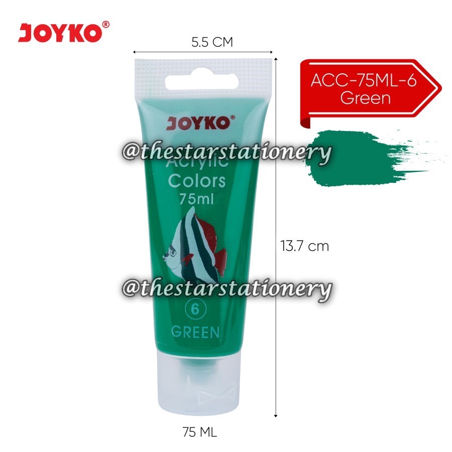 Jual (1 Biji) Cat Acrylic Joyko ACC-75 75 ml / Cat Akrilik Color Joyko ACC75ML / Cat Air Joyko ...