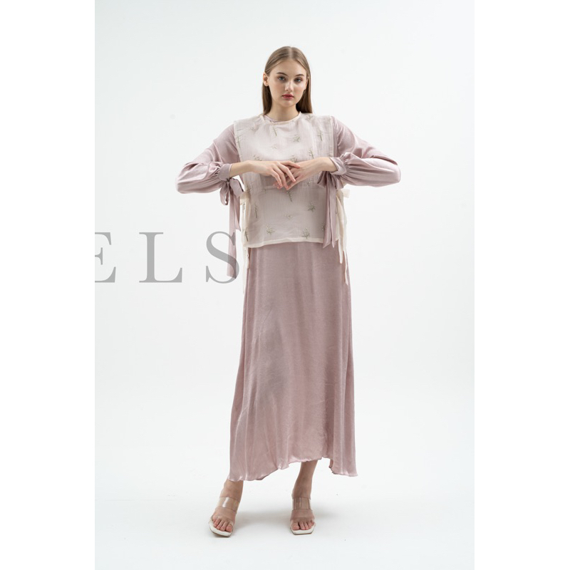 Jual Alexa Dress Gamis Silk Vest Organdi Gamis Set Lebaran Gamis ...