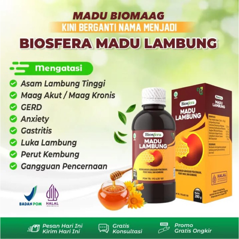 Jual Madu Lambung BIOSFERA - Madu Biomaag Biomag Bio Mag Obat Herbal ...