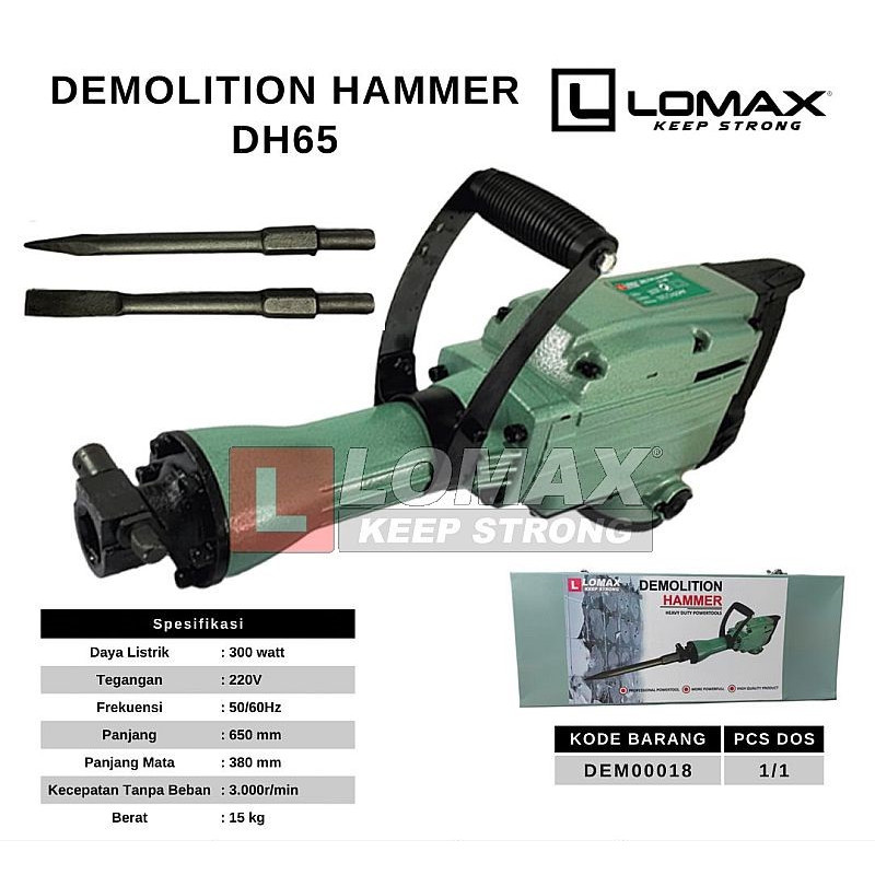 Jual Mesin Bobok Beton/Demolition Hammer Merk Lomax DH 65 | Shopee ...