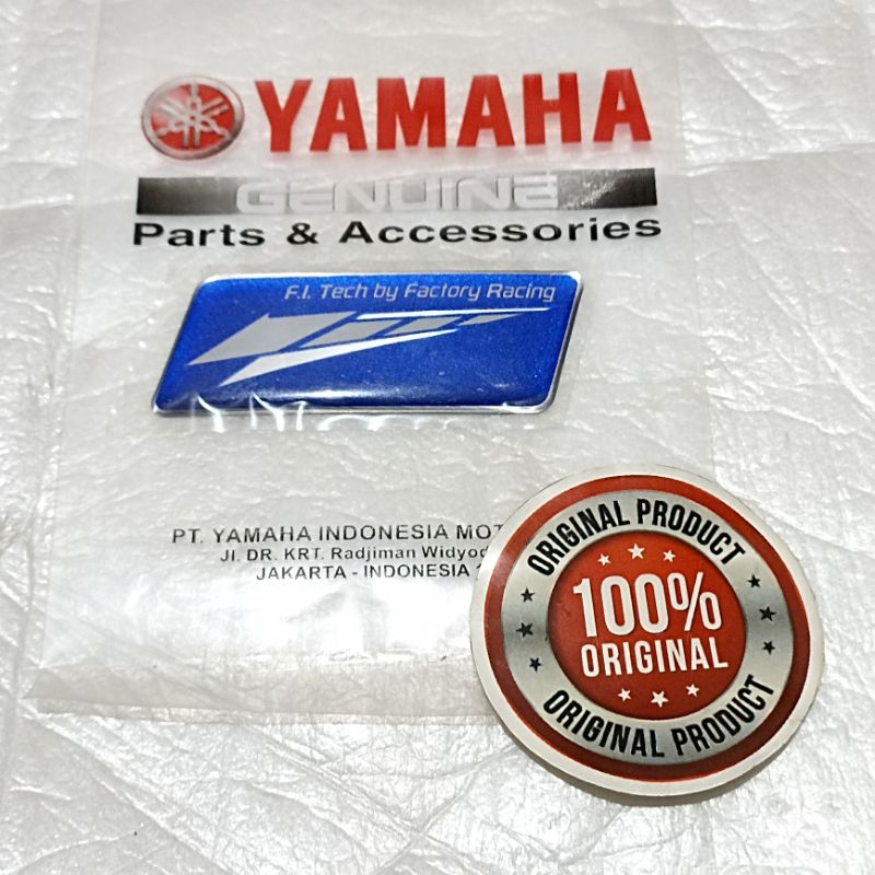 Jual (4 PCS)emblem logo yamaha fi tech factory racing original | Shopee ...