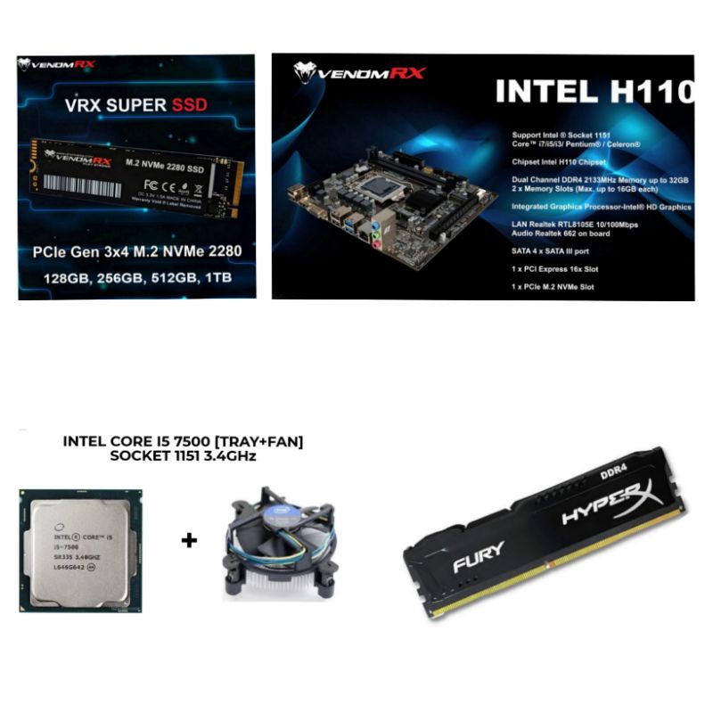 Jual Paket Processor Gaming Intel Core i5 7500 Gen 7 LGA 1151 DDR4 NVME ...