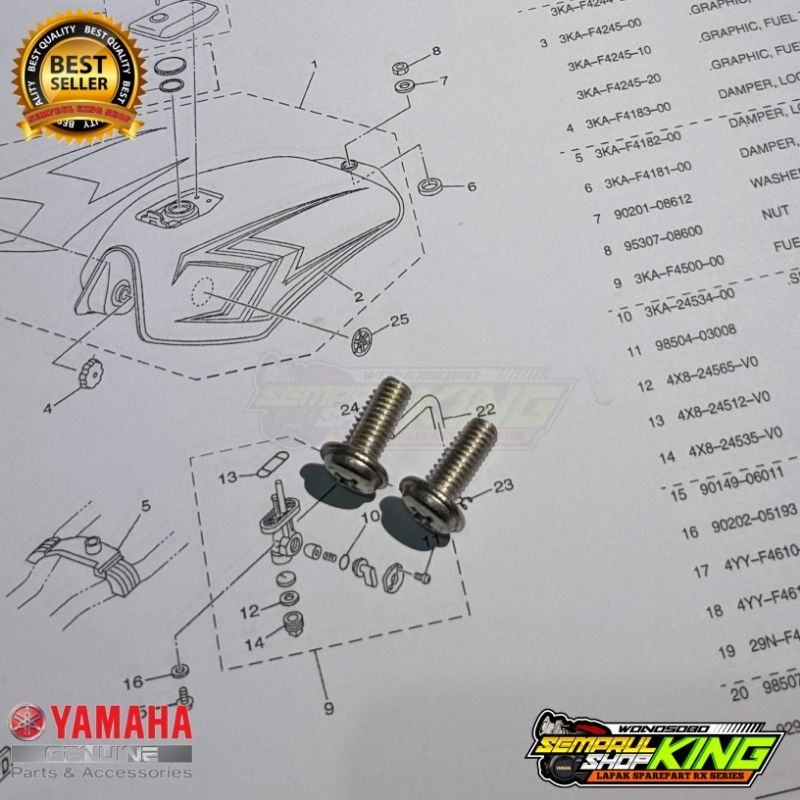 Jual Baut kran bensin rxking baud kran tangki bensin Rx king | Shopee ...