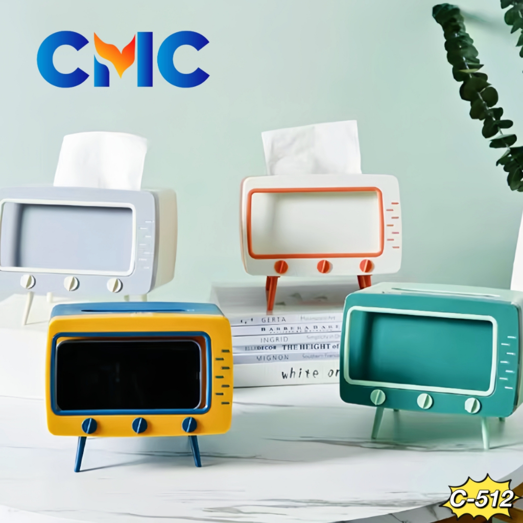 Jual CMC[C-512]Kotak Tissue Box Organizer Bentuk TV Handphone Holder ...