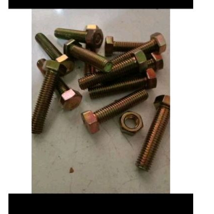 Jual BAUT + MUR KUNING BMK M8 X 35 MM ( KUNCI 12 ) | Shopee Indonesia