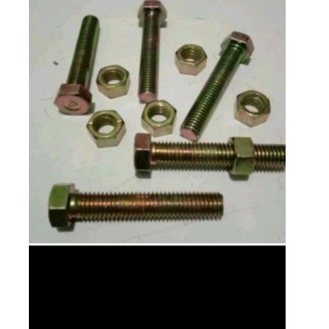 Jual BAUT + MUR KUNING BMK M8 X 45 MM ( KUNCI 12 ) | Shopee Indonesia