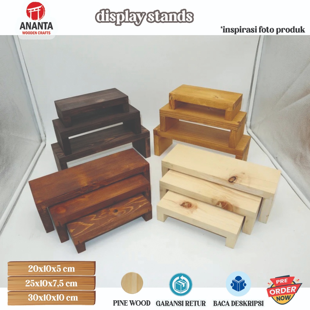 Jual display stands "kotak" (3pcs) cek ukuran | Shopee Indonesia
