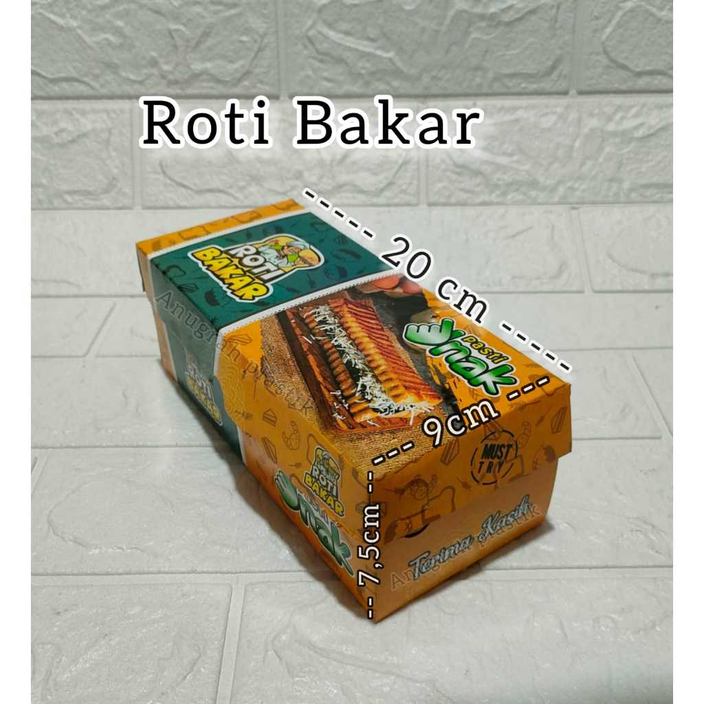 Jual Dus Roti Bakar Motif Ukuran 20x9x7,5 cm / Box Roti Bakar ECER 10 ...
