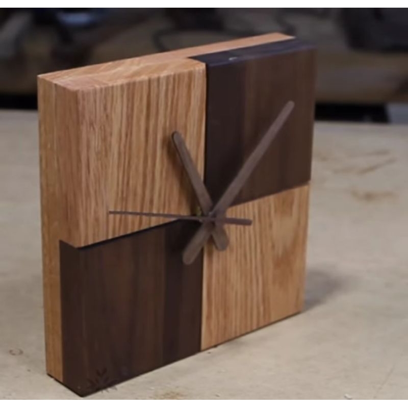 Jual jam meja kayu/wood desck clock/jam kayu simpel minimalis | Shopee ...