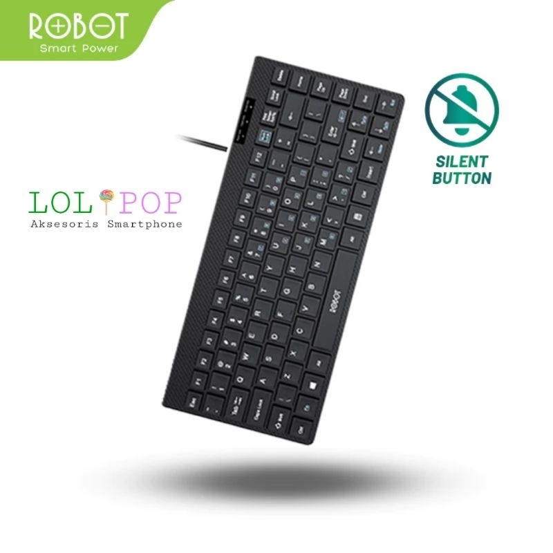 Jual Robot RK10 Wired Keyboard Ultra-Thin Original - Keyboard Kabel ...