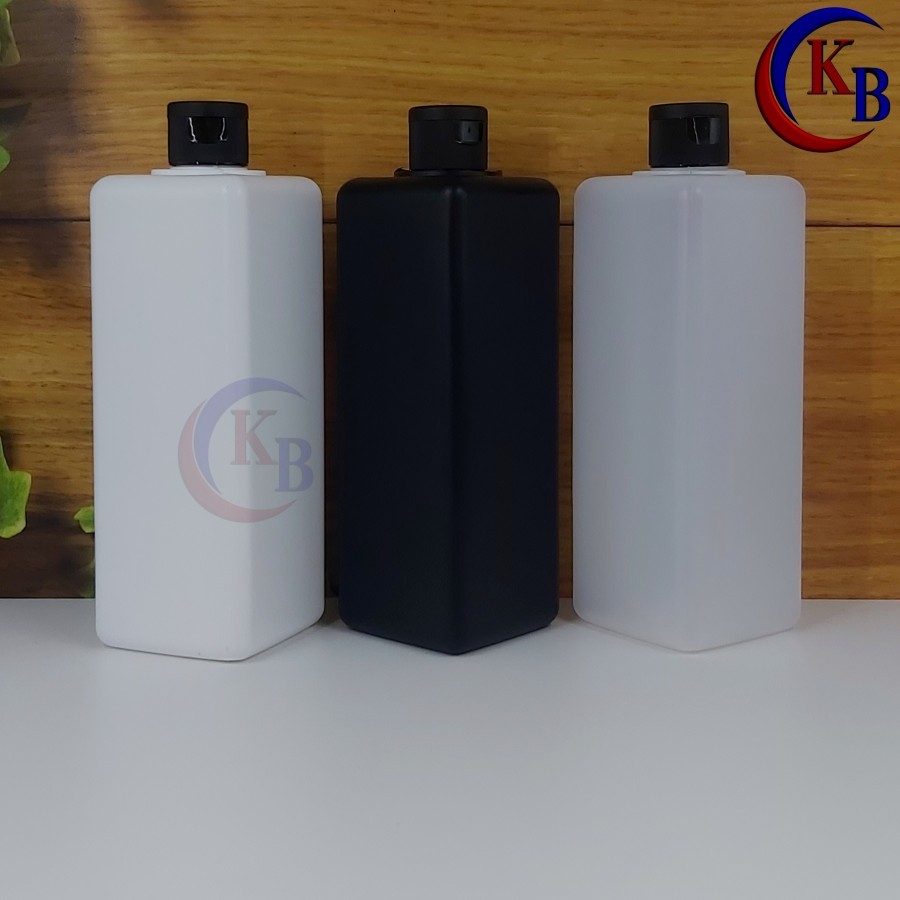 Jual BOTOL FLIPTOP 500 ML HITAM LINE NECK 24 / BOTOL PLASTIK HDPE HS ...