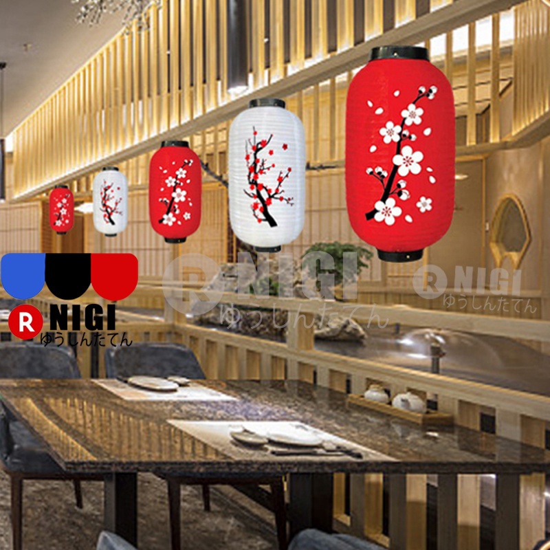 Jual NIGI 10 Inch Lampion Lonjong Japanese/Lampion Merah Panjang ...