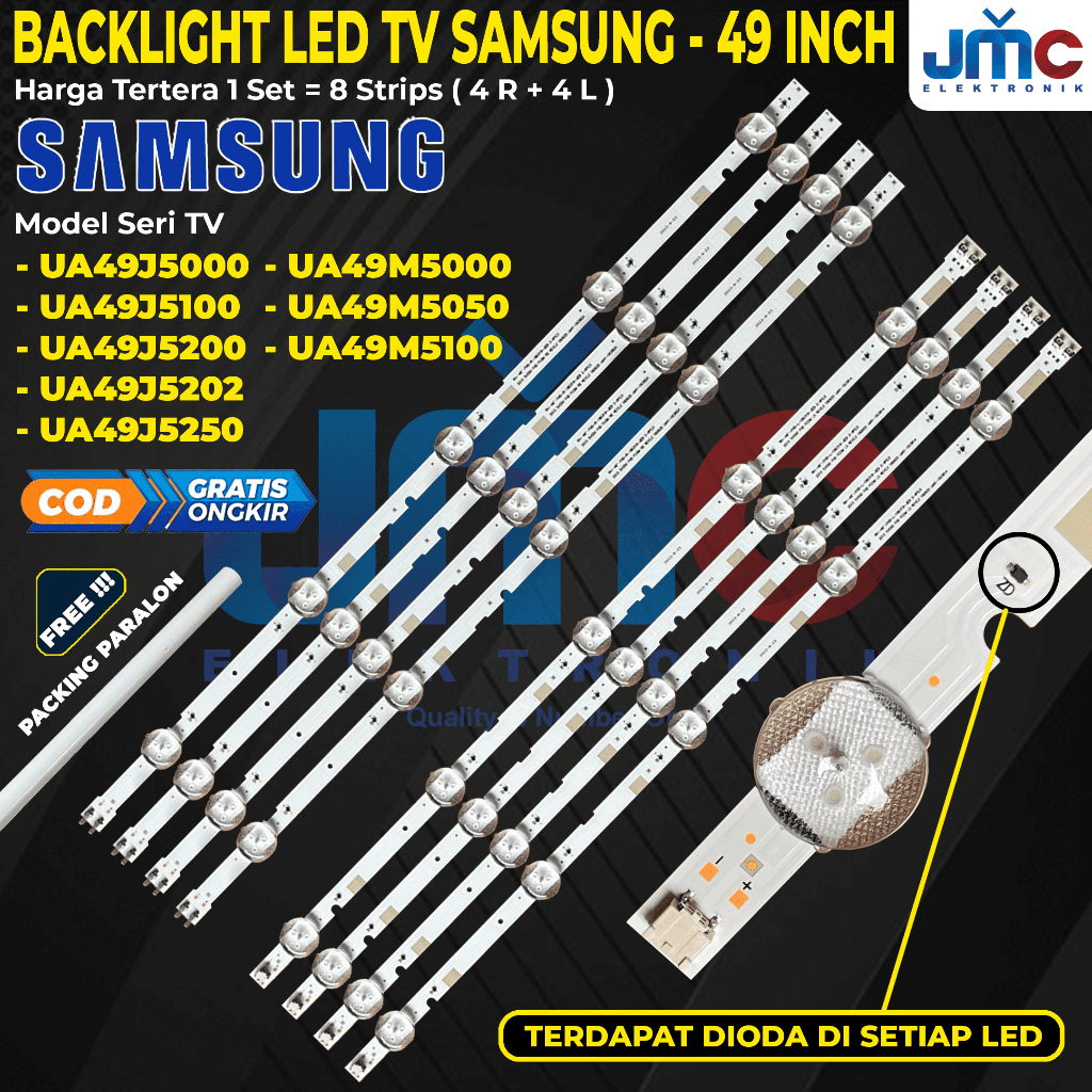 Jual Backlight TV SAMSUNG 49 Inch UA49M5000 UA49N5000 UA49J5000 UA49J5250 UA49J5200 UA49M5050 ...