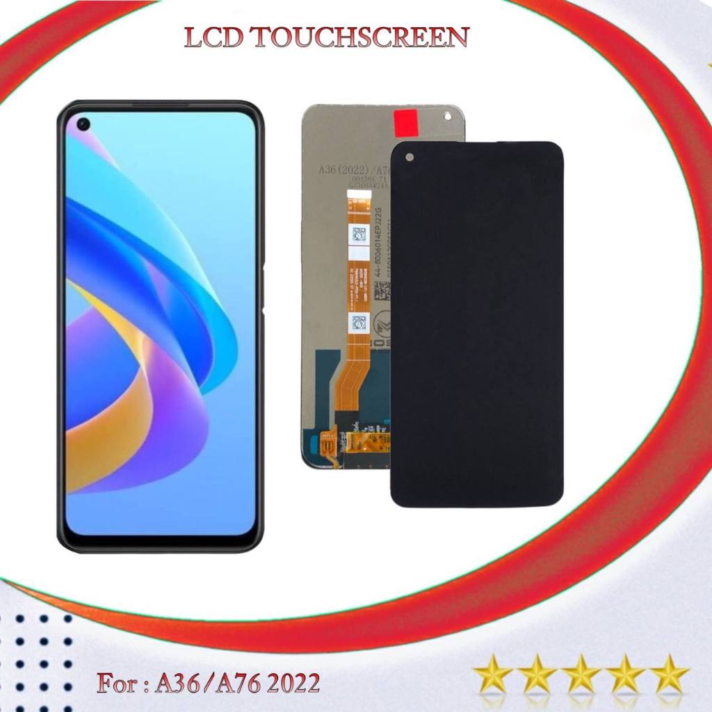 Jual LCD TOUCHSCREEN OPPO A36/A76 2022 BLACK ORIGINAL NEW INCELL | Shopee Indonesia