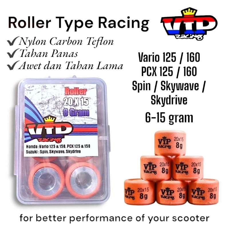 Jual Roller VIP Racing Honda Vario 125 Tipe Racing | Shopee Indonesia
