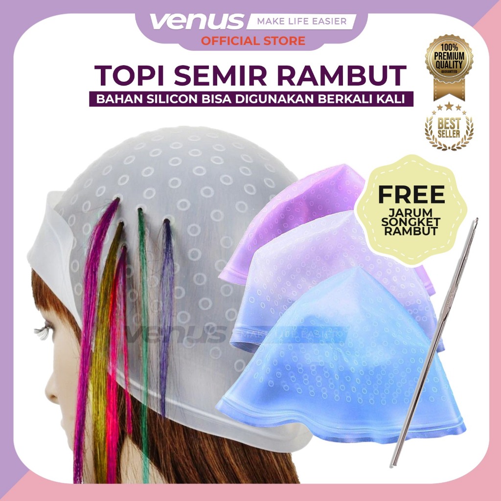 Jual OLSEE - FREE JARUM Magicap Topi highlight cat rambut topi ...