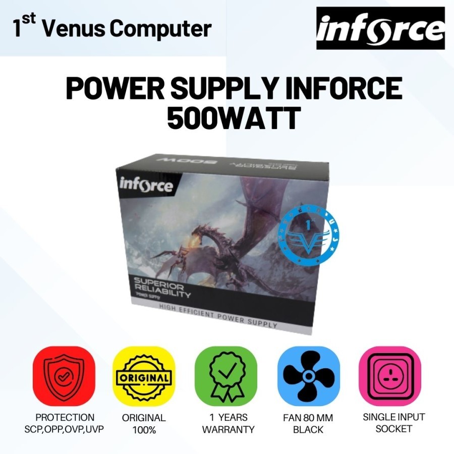 Jual POWER SUPPLY INFORCE 500WATT / PSU 500WATT INFORCE / PSU09-INF ...