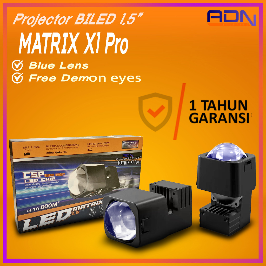 Jual ADN X1 PRO Matrix BLUE LENS LED Projector PROJIE Biled mini 1.5 ...
